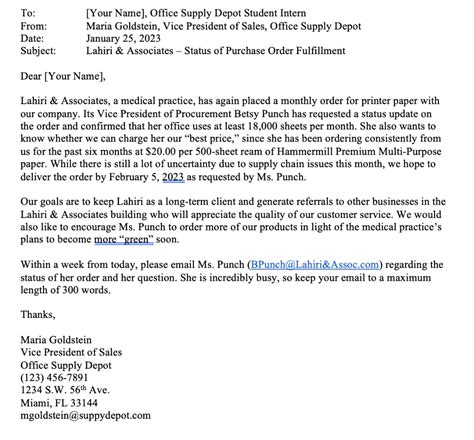 Solved Please Draft A Brief Email Words Or Less To Chegg