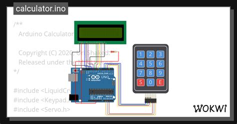 Calculator Ino Wokwi ESP32 STM32 Arduino Simulator