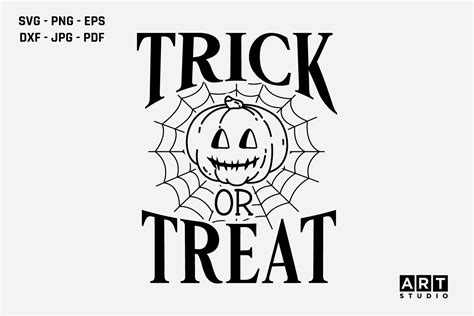 Trick Or Treat Svg Halloween Signs Svg Graphic By Craftartstudio