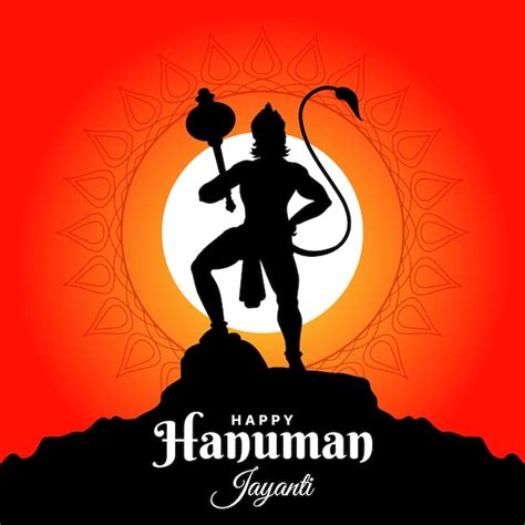 Premium Vector Happy Hanuman Jayanti Festival Celebration Of The