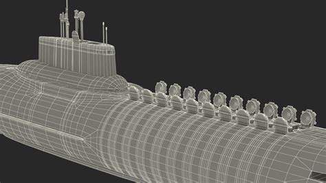 3d Model Akula Project 941 Typhoon Class Ballistic Missile Submarine