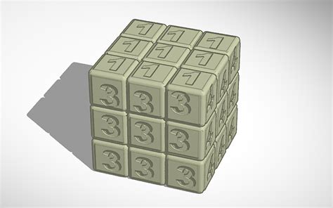 3d Design Working Rubix Cube Tinkercad