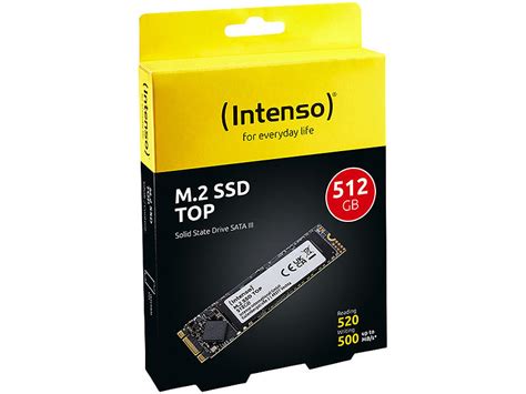 Intenso M2 SSDs SATA: Top M.2-SSD-Festplatte (2280) mit 512 GB, SATA ...