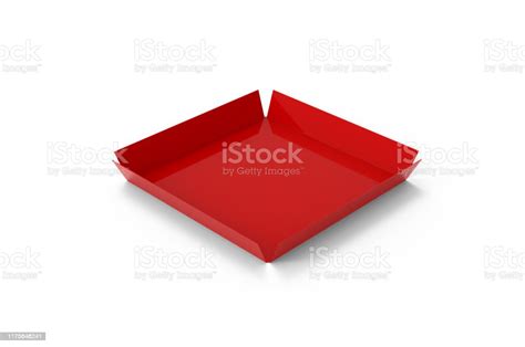 패스트 푸드를위한 빈 일회용 사각형 종이 접시 고립 된 흰색 배경에 템플릿을 조롱 3d 그림 0명에 대한 스톡 사진 및 기타