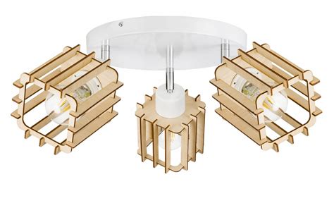 LAMPA plafon SUFITOWA ŻYRANDOL ruchomy loft DREWNO 5905090838951