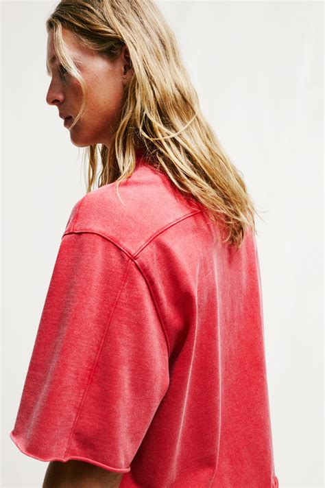 Oversized Fit T Shirt Red Men Handm Us