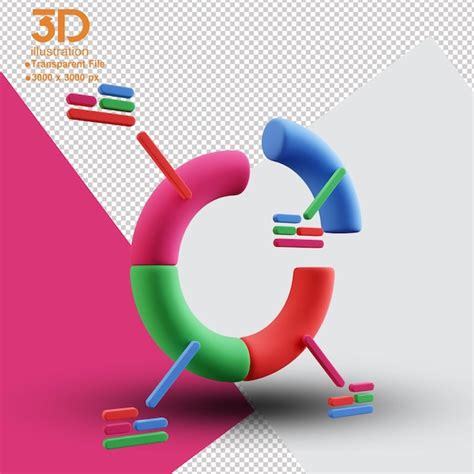 Premium Psd 3d Pie On Isolated 3d Illustration Png