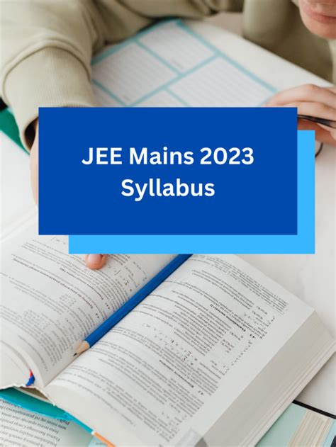 JEE Mains 2023 Syllabus Infopeedia