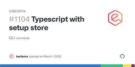 Typescript With Setup Store Issue 1104 Vuejs Pinia GitHub
