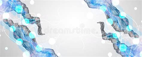 Abstract Wireframe Wave With Colored Lines In Wave Style Plexus Effect Stock Vector