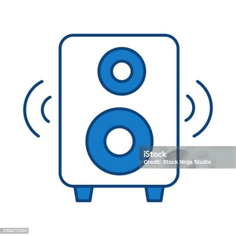 스피커 블루 라인 아이콘입니다 장치 기술 스마트 장치 Ai 라인 편집 가능한 스트로크 아이콘 0명에 대한 스톡 벡터 아트 및 기타 이미지 Istock