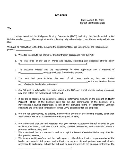 Bid Form Pdf Justice Crime And Violence