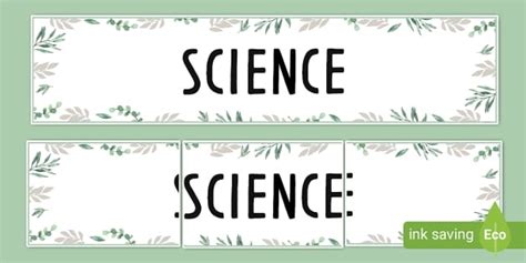 Botanical Themed Science Display Banner Teacher Made