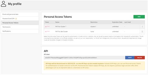 Faq About Personal Access Token Maxcluster