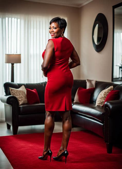 Sexy Black Mom In Red Dress 8 By Sherafan185 On Deviantart