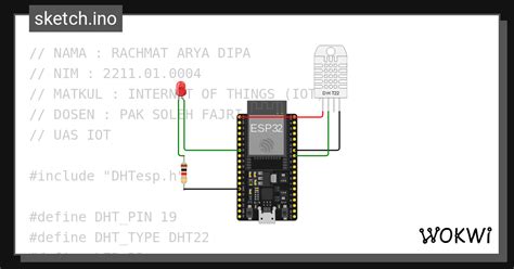 Rachmat Arya Dipa 2211 01 0004 IOT UAS Wokwi ESP32 STM32 Arduino Simulator