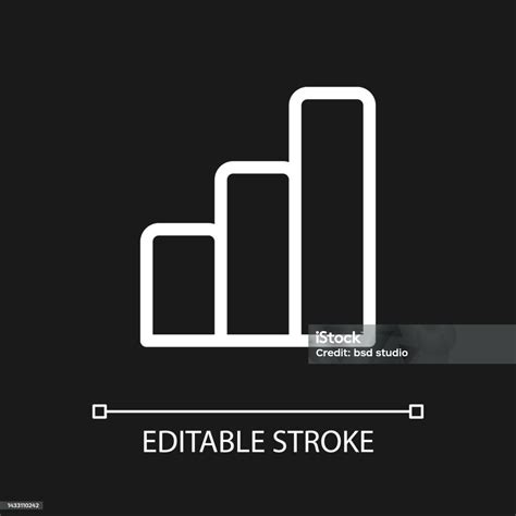 Icône Dinterface Utilisateur Linéaire Blanche Parfaite Du Graphique À