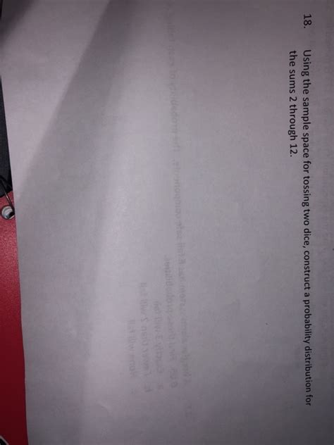 Solved Using The Sample Space For Tossing Two Dice Chegg Com