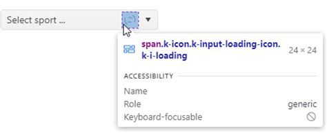 DropDownList Loading Indicator Renders Inside A Button Which Changes The Component Height