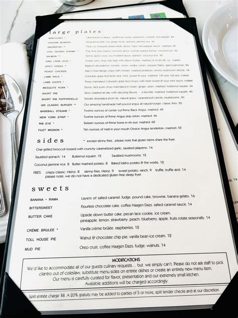 The Quiet Woman Menu Updated For 2025