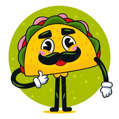 Premium Vector Hand Drawn Taco Cartoon Illustration