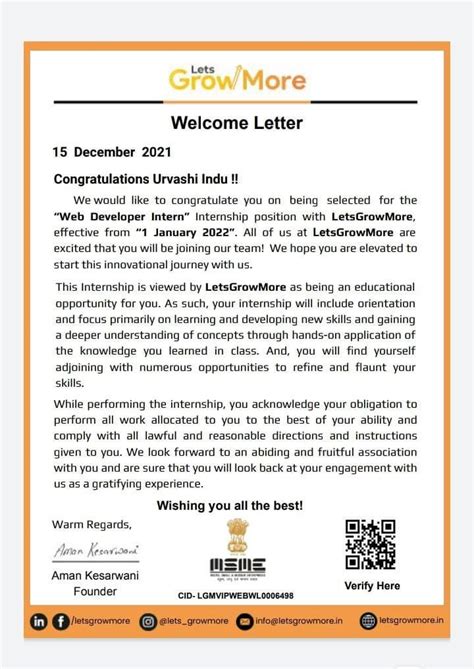 urvashi indu on linkedin ʟɢᴍᴠɪᴩjanuary webdevelopment internship intern opportunity 14