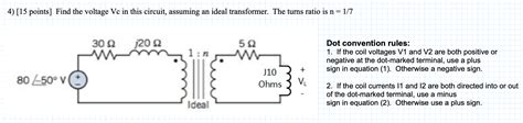 Solved Points Find The Voltage Vc In This Circuit Chegg Com
