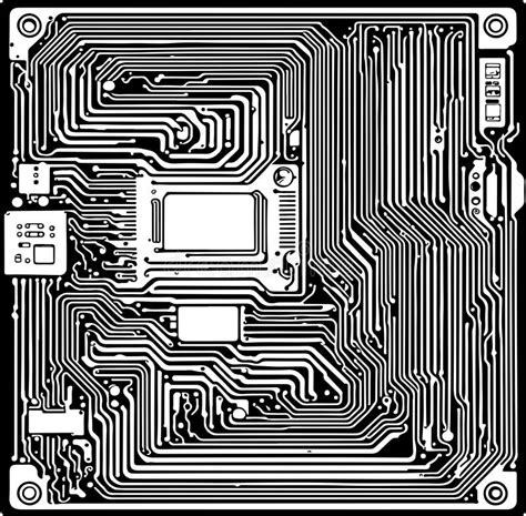 Circuit Board Vector Background Texture Computer Machine Technology Stock Vector Illustration