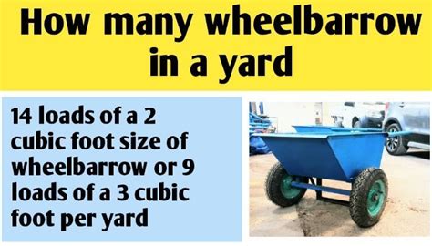 How Many Wheelbarrow In A Yard Civil Sir