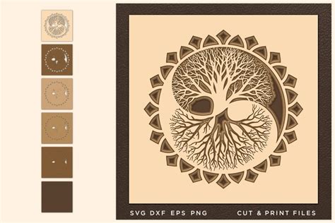 Tree Of Life Svg Cut File Multilayer Layered 1202352