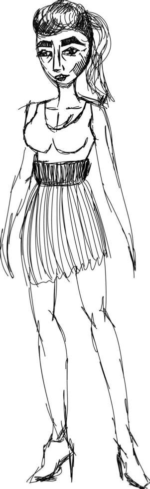 Sexy Outfit Sketch Illustration Vector On White Background 13559718