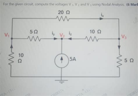Solved For The Given Circuit Compute The Voltages V1v2