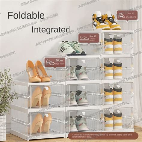 폼웰 Df018 3 팩 신발 보관 상자 투명 플라스틱 신발 상자 쌓을 수 있는 옷장용 신발 정리함 Aliexpress