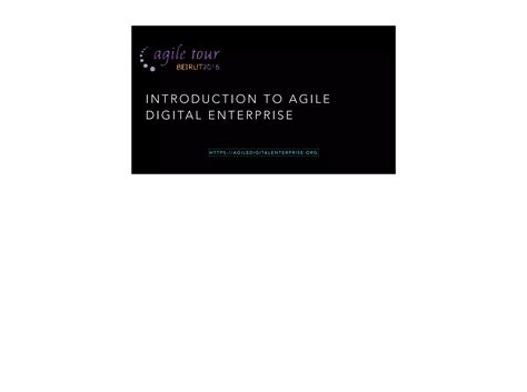 Introduction Of The Agile Digital Enterprise Framework Ppt
