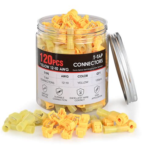 120pcs 60 Pairs Quick Splice Disconnect Wire Terminals T Tap Spade Wire