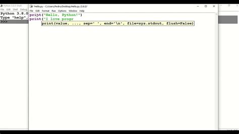 Using Idle To Create A Python Script Youtube