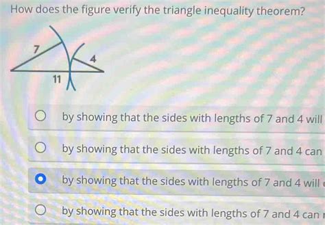 How Does The Figure Verify The Triangle Inequality Theorem By Showing