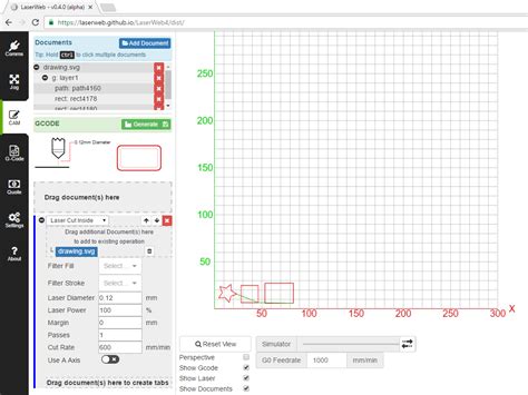 Screenshot Laser User Interface Laser Machine