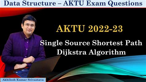 Aktu Solved Questions 2022 23 Data Structure Dijkstra Algorithm