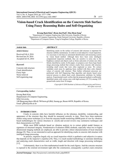 Pdf Vision Based Crack Identification On The Concrete Slab Surface
