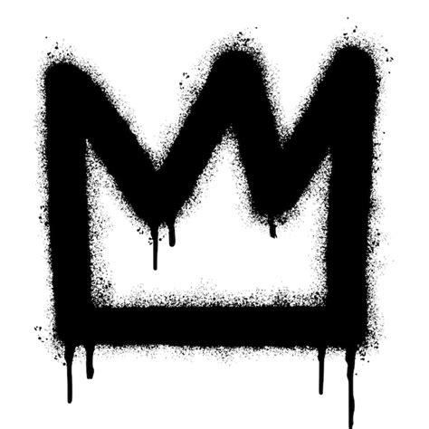Premium Vector Graffiti Spray Crown Icon Isolated On White Background