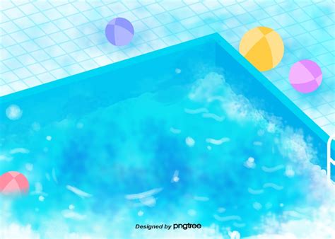 Piscina Azul Piscina Bola Fondos Azul Piscina Pelota De Goma Imagen