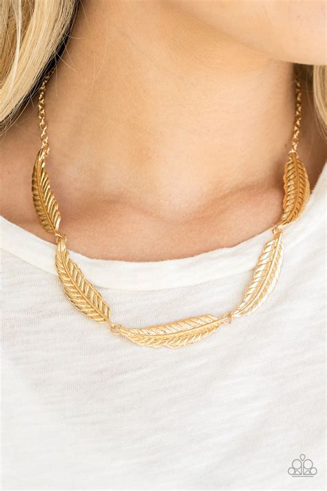 Light Flight Gold Paparazzi Necklace Jewelryblingthing