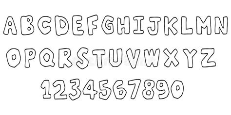 Funny Alphabet Outline Stock Illustrations 3813 Funny Alphabet