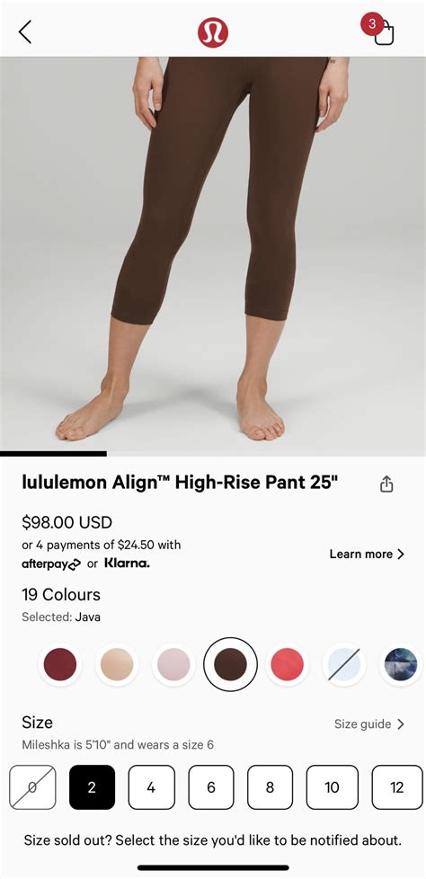 Java Align 25” Restocked In Sizes 2 12 Rlululemon
