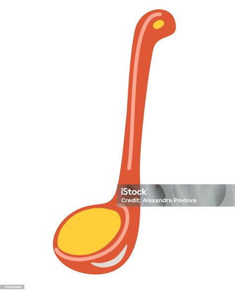 Ikon Dapur Ladle Peralatan Dapur Ladle Atau Closeup Peralatan Dapur