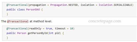 spring transactional annotation