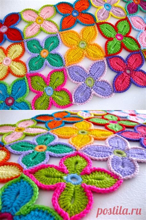 Гавайский цветок крючком: мастер-класс. | Handmade | Постила