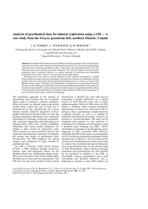 PDF Analysis Of Geochemical Data For Mineral Exploration Using AGIS