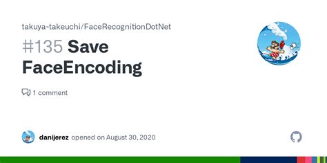 Save Faceencoding · Issue 135 · Takuya Takeuchifacerecognitiondotnet